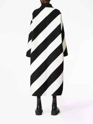 Valentino Garavani Compact Stripe Virgin Wool-cashmere Coat