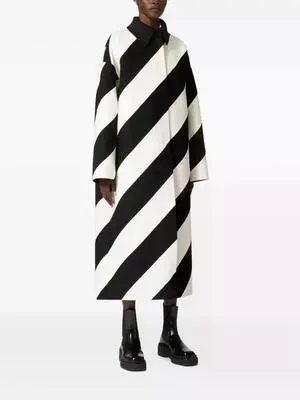 Valentino Garavani Compact Stripe Virgin Wool-cashmere Coat
