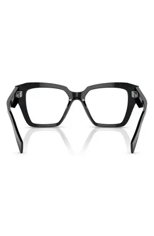 Prada 51mm Square Optical Glasses - Black/demo Lens