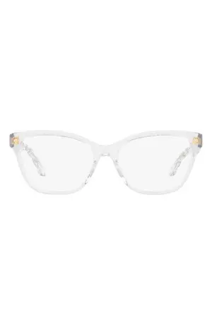 Tory Burch 53mm Rectangular Eyeglasses - Clear