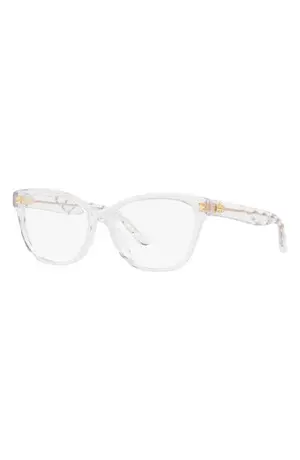 Tory Burch 53mm Rectangular Eyeglasses - Clear