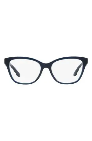 Tory Burch Tory Burch 53mm Rectangular Eyeglasses Navy