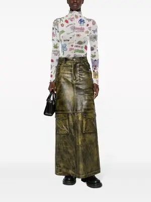 Gcds Biker Cargo Maxi Skirt