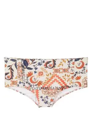 LYGIA & NANNY Parati Botanical-print Swimming Trunks - White