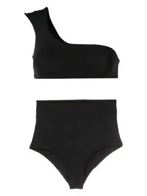 LYGIA & NANNY Marjory One-shoulder Bikini - Black