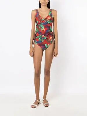 LYGIA & NANNY Bruma Botanical-print Tankini Set - Red