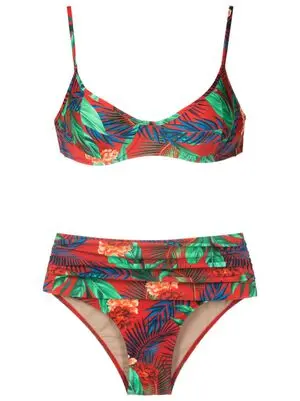 LYGIA & NANNY Liliane Floral-print Bikini - Red