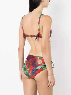 LYGIA & NANNY Marcela Floral-print Bikini - Red