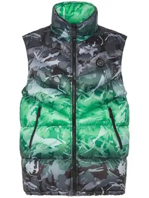 PLEIN SPORT Camouflage-pattern Padded Vest