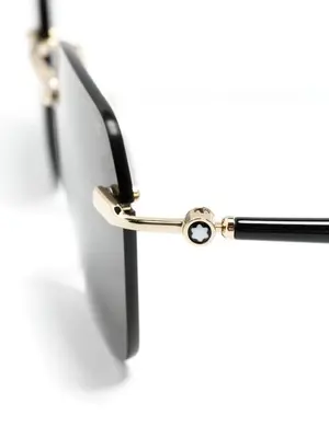 Montblanc Rimless Square-frame Sunglasses