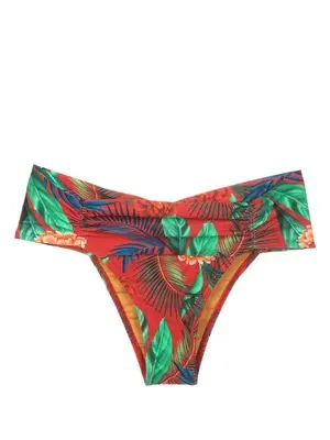 LYGIA & NANNY Jasper Floral-print Bikini Bottom - Red