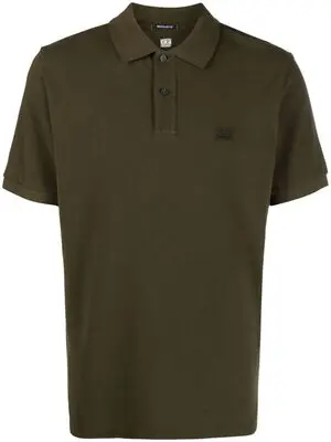 C.P. COMPANY Logo-embroidered Cotton Polo Shirt