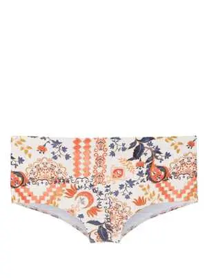 LYGIA & NANNY Copacabana Botanical-print Swimming Trunks - White