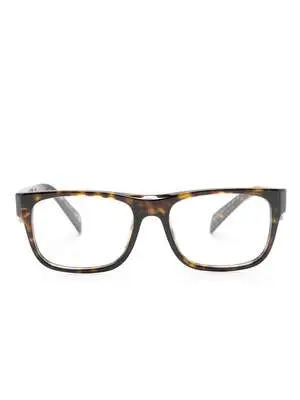 Prada Tortoiseshell Square Frame Glasses - Brown