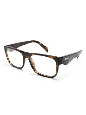 Prada Tortoiseshell Square Frame Glasses