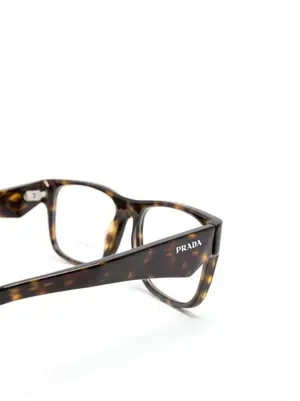 Prada Tortoiseshell Square Frame Glasses