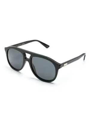 Gucci Logo-plaque Oversize-frame Sunglasses