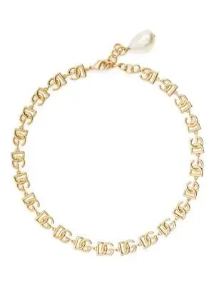 Dolce & Gabbana Dg-logo Chain Necklace - Gold