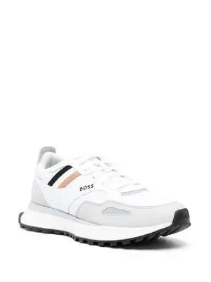 BOSS Striped Lace-up Sneakers - White