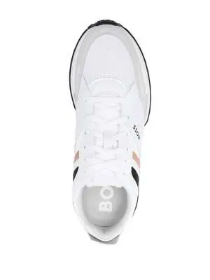 BOSS Striped Lace-up Sneakers - White