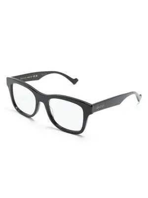 Gucci Logo-engraved Square-frame Eyeglasses