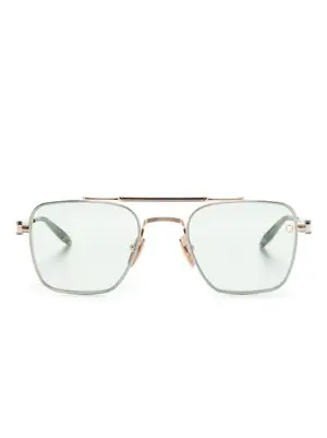 AKONI Europa Square-frame Sunglasses - Gold