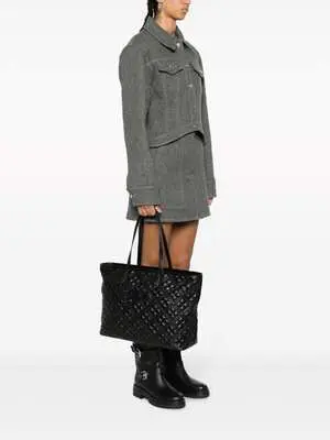 Moschino Logo-plaque Quilted Tote Bag