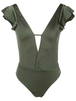 BRIGITTE Short-sleeve One-piece Swimsuit - Green