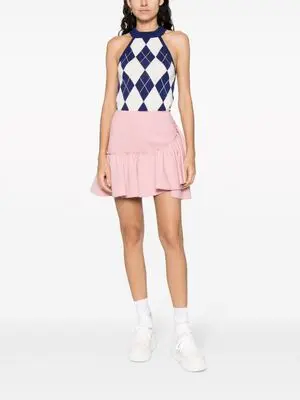 MSGM Ruffled-trim High-waisted Miniskirt