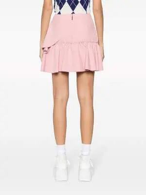 MSGM Ruffled-trim High-waisted Miniskirt
