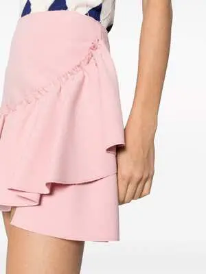 MSGM Ruffled-trim High-waisted Miniskirt