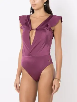 BRIGITTE Short-sleeved Swimsuit - Purple