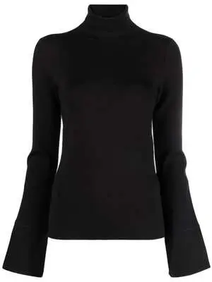 JOSEPH Roll-neck Silk-blend Top