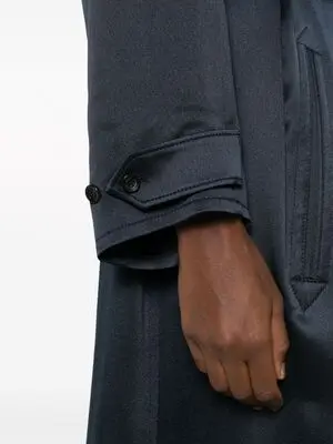 10 CORSO COMO Double-breasted Belted Satin Coat - Blue