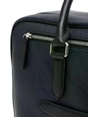 Smythson Logo-stamp Leather Briefcase