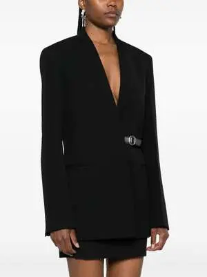 JIL SANDER Collarless Belted Blazer