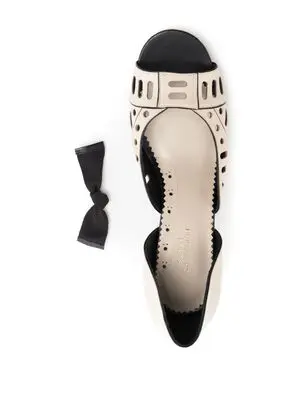 STUDIO CHOFAKIAN Adrienne Bow-detail Pumps