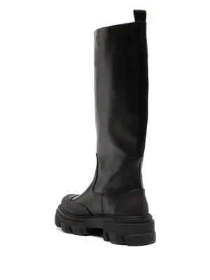 GANNI Rubber Toecap Leather Boots