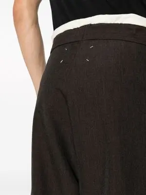 MAISON MARGIELA Drawstring-waist Wool Trousers
