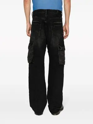 PURPLE BRAND Distressed Straight-leg Cargo Jeans