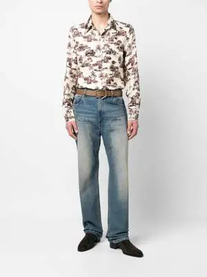 Dsquared2 Monster Truck-print Silk Shirt
