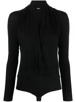 Versace Draped V-neck Bodysuit