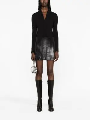 Versace Draped V-neck Bodysuit