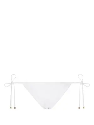 Dolce & Gabbana Logo-plaque Side-tie Bikini Bottom - White