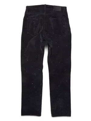 PURPLE BRAND Leather Straight-leg Trousers