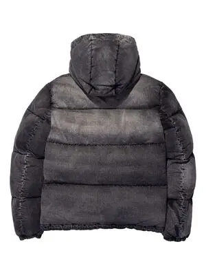 PURPLE BRAND Denim Padded Hooded Jacket - Black
