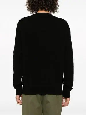 C.P. COMPANY Lens-detail Crew-neck Jumper - Black