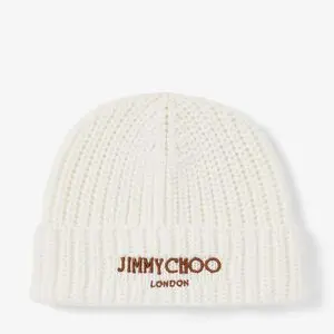 JIMMY CHOO Yuki Cashwool Knit Hat - Latte/khaki Brown
