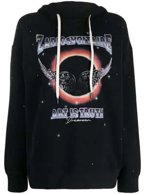 Zadig&Voltaire Elisio Logo-print Hoodie - Black