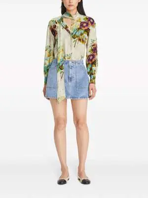 Tory Burch Floral Pussy-bow Blouse